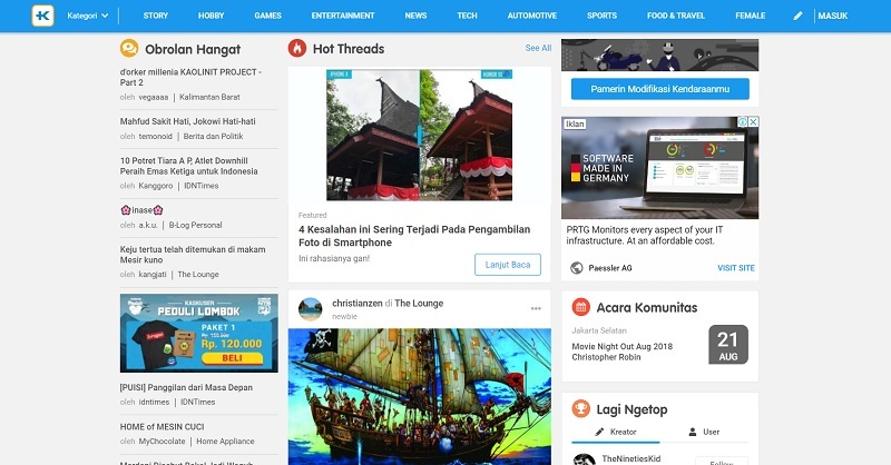 Tampilan utama Kaskus kini makin segar