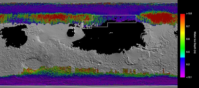 NASA temukan es di bawah permukaan Mars