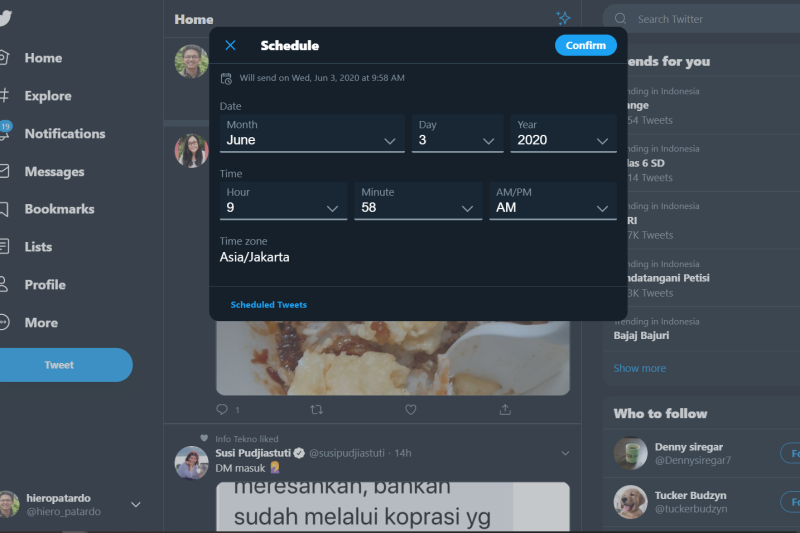 Sekarang Twitter Web bisa jadwalkan dan simpan cuitan