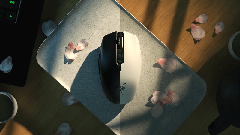 Mouse gaming nirkabel Razer Orochi V2 berdesain ergonomis