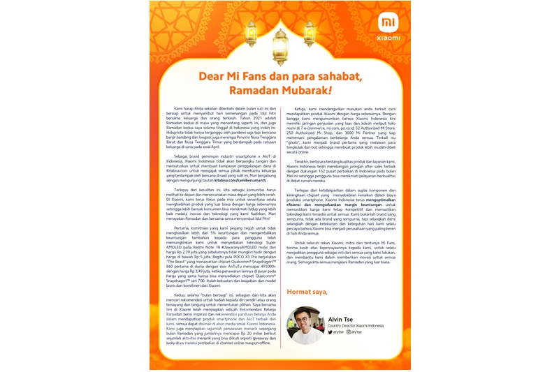 Alvin Tse ajak Mi Fans rayakan kegembiraan Ramadan