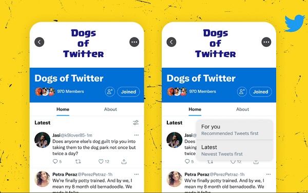 Pengguna bisa pilih urutan timeline di Twitter Komunitas