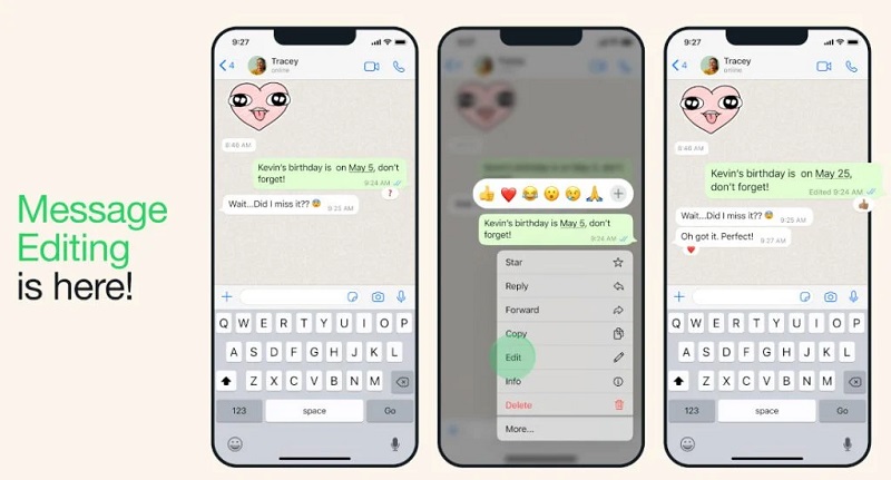 WhatsApp kenalkan fitur edit pesan