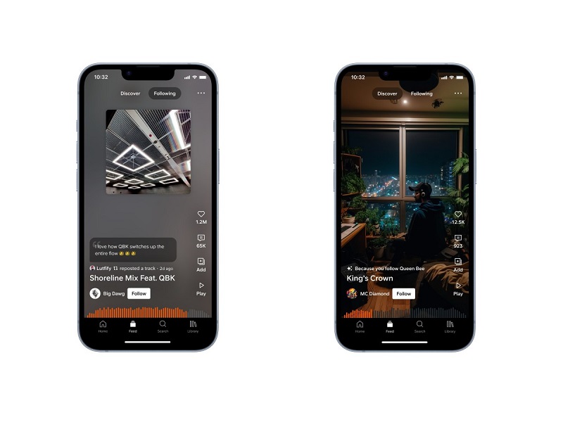 Tampilan baru SoundCloud kini mirip TikTok